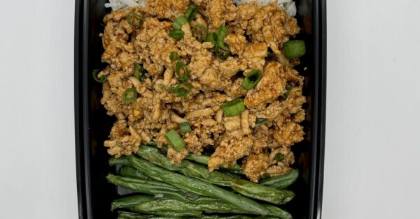 Meal #04-Firecracker ground turkey bowl with basmati rice and green ...